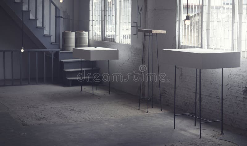 Modern rustic gallery stock photo. Image of modern, indoor - 102600954