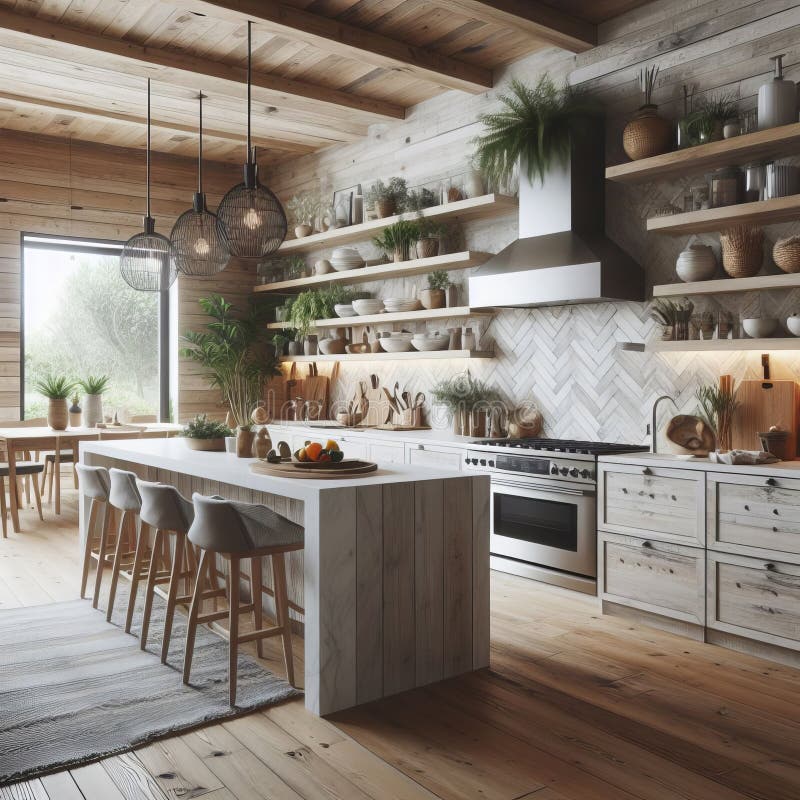 Modern Rustic Kitchen Clean Lines and Modern Finishes Mixed Ith Stock ...
