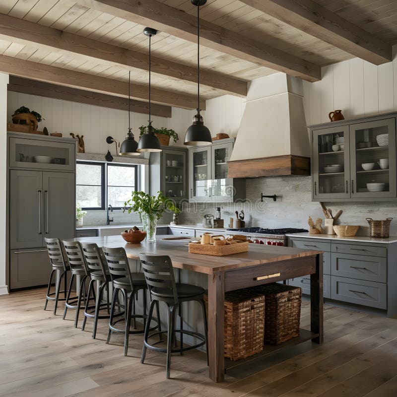 Modern Rustic Kitchen Design: a Harmonious Blend of Natural Charm and ...