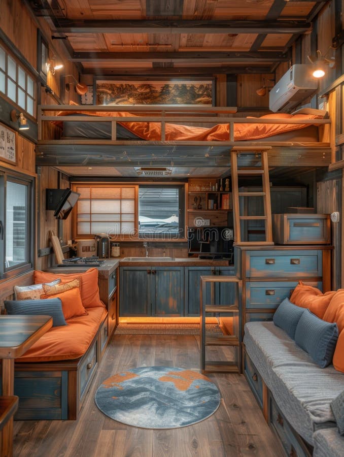 Modern Rustic Tiny House Interior with Cozy Loft and Stylish Decor ...