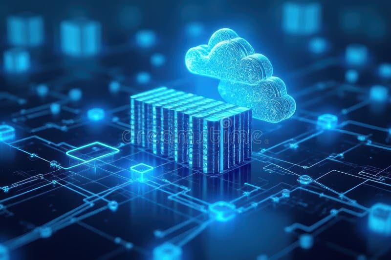 Modern SaaS Hosting Infrastructure Illustration Stock Illustration ...