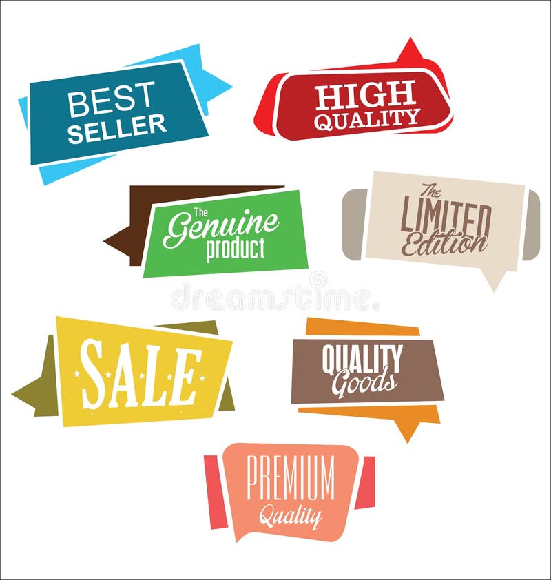 Modern Sale Stickers and Tags Collection Vector Illustration Stock ...