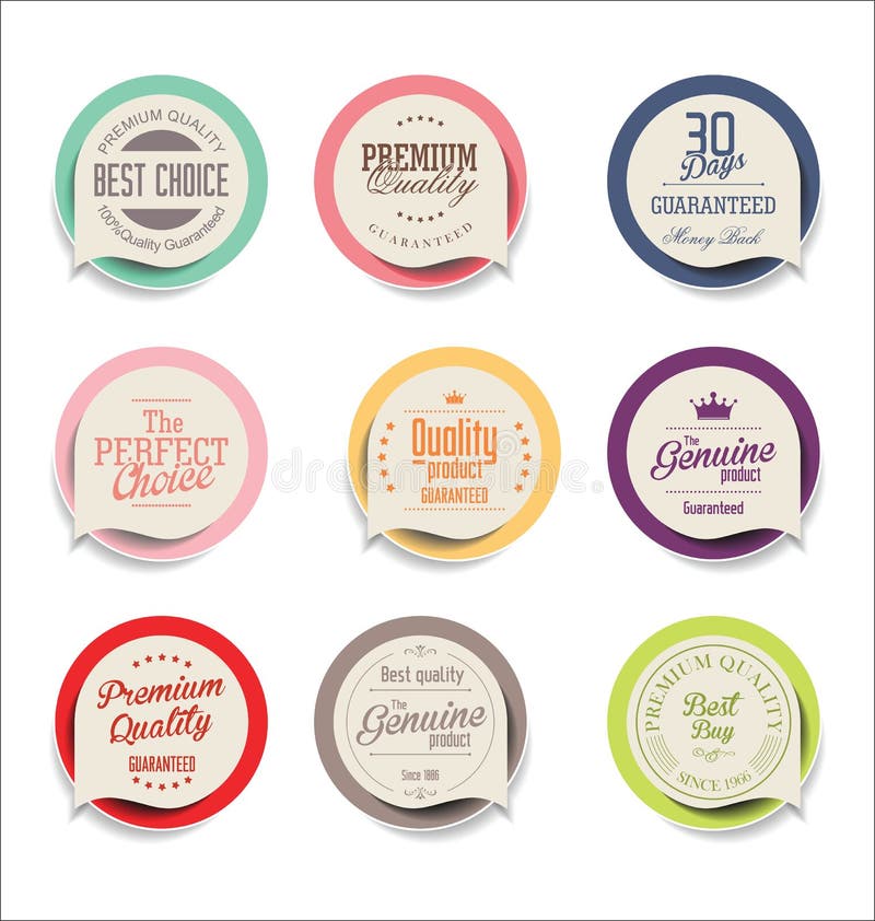 Modern Sale Sticker Collection Stock Vector - Illustration of decor ...