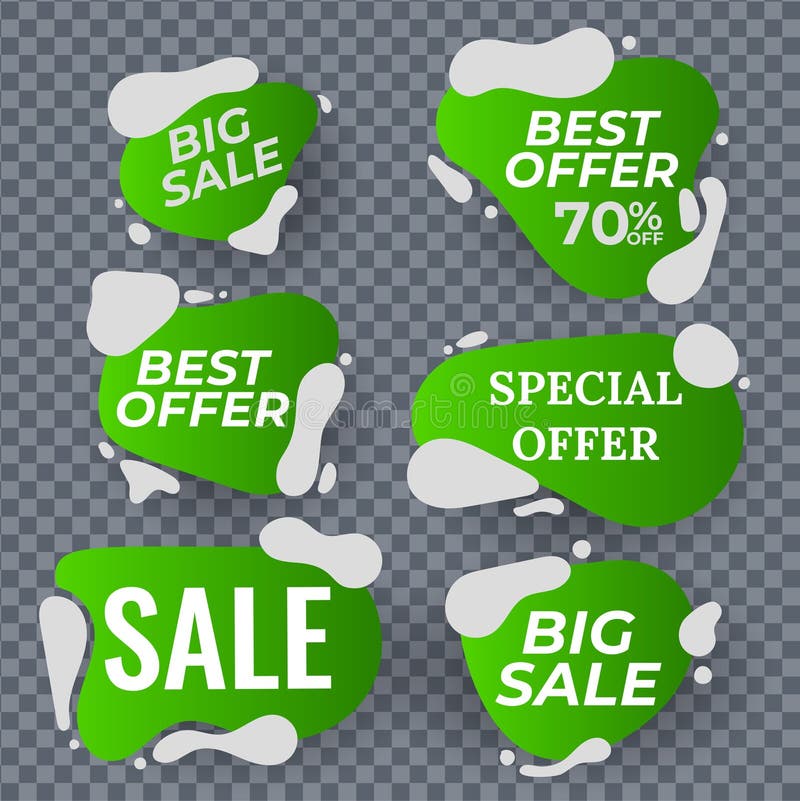 Modern Sale Stickers and Tags Colorful Collection Stock Illustration ...