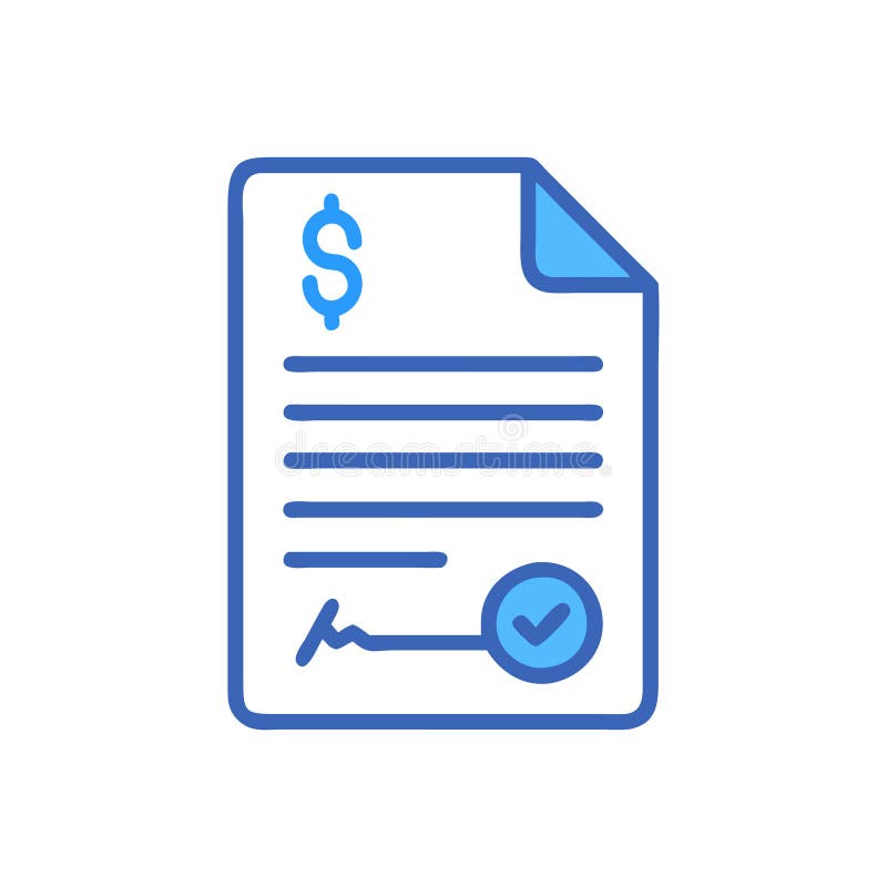 Modern Sales Contract Icon for Transactions Stock Image - Illustration ...