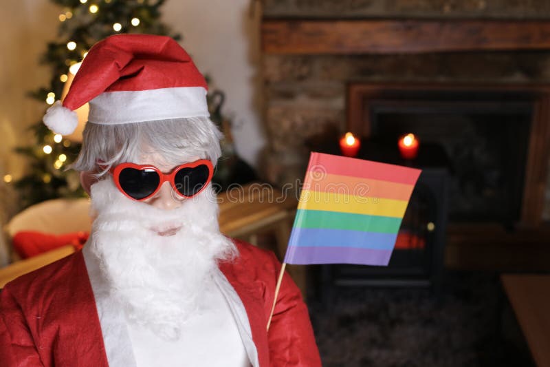Modern Santa Claus Supporting Diversity Stock Photo - Image of movement ...
