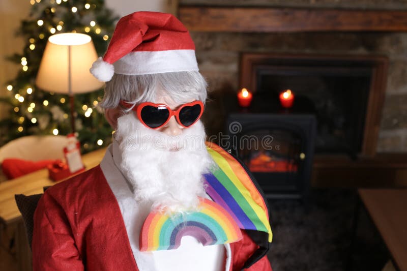 Modern Santa Claus Supporting Diversity Stock Image - Image of ...