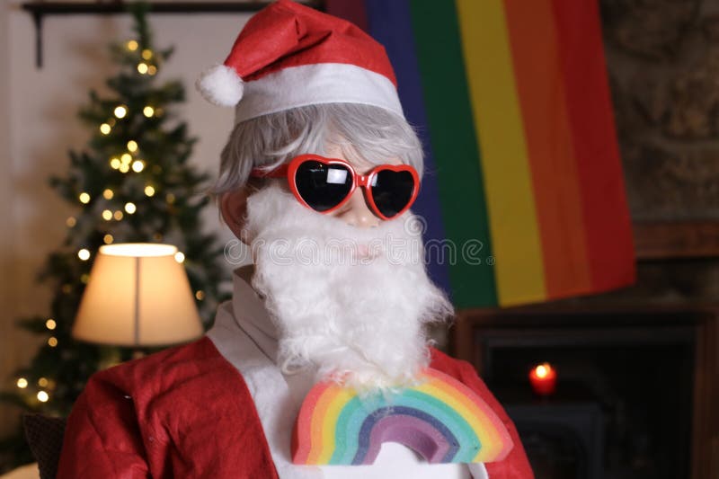 Modern Santa Claus Supporting Diversity Stock Photo - Image of movement ...
