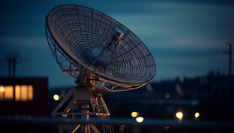 Modern Satellite Equipment Broadcasts Wireless Data for Global ...