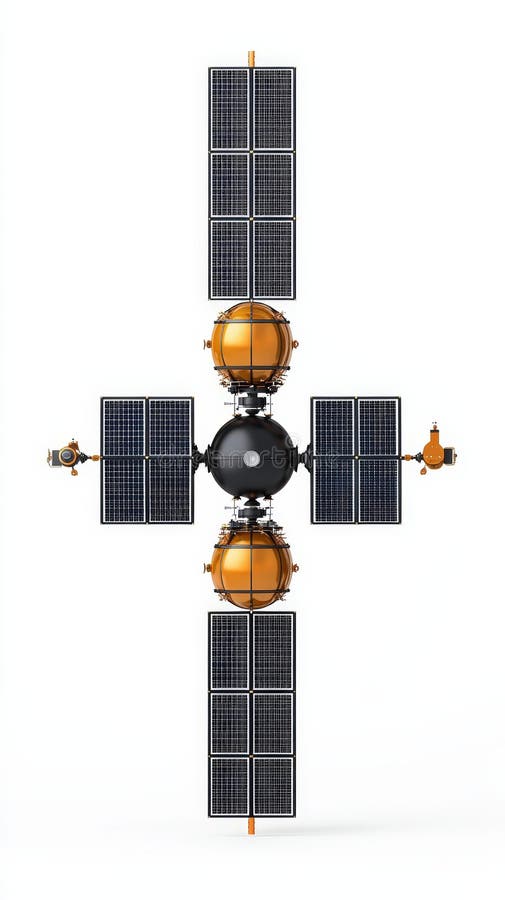 A Modern Satellite with Solar Panels Designed for Space Exploration and ... A Modern Satellite with Solar Panels Designed for Space Exploration and ...