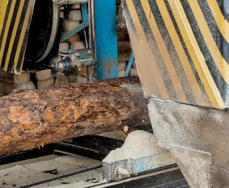 Modern Sawmill. Industry Sawing Boards from Logs Stock Image - Image of ...