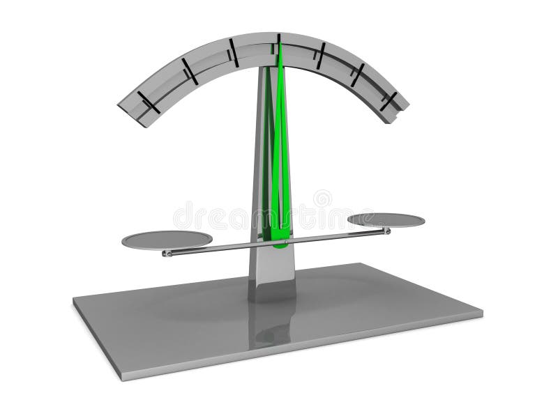 Modern Scale on White Background Stock Photo - Image of balance, court ...