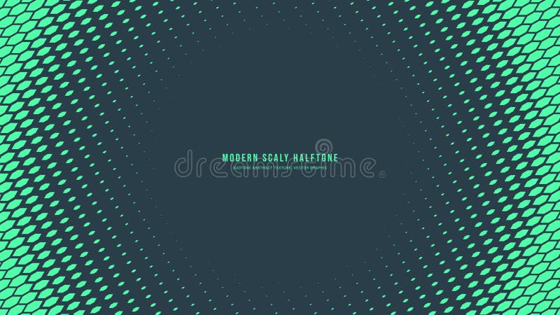 Modern Scaly Half Tone Pattern Round Frame Vector Turquoise Abstract ...