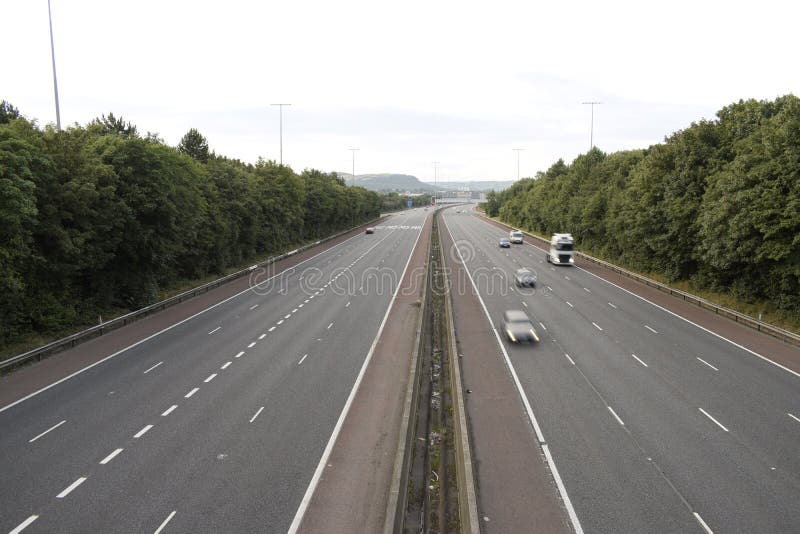 Modern Scenic Highway through the Greenery Stock Image - Image of ...