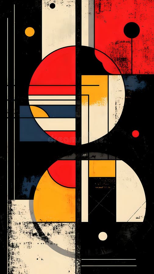 Modern School Background Showcasing Bold Geometric Shapes in Striking ...
