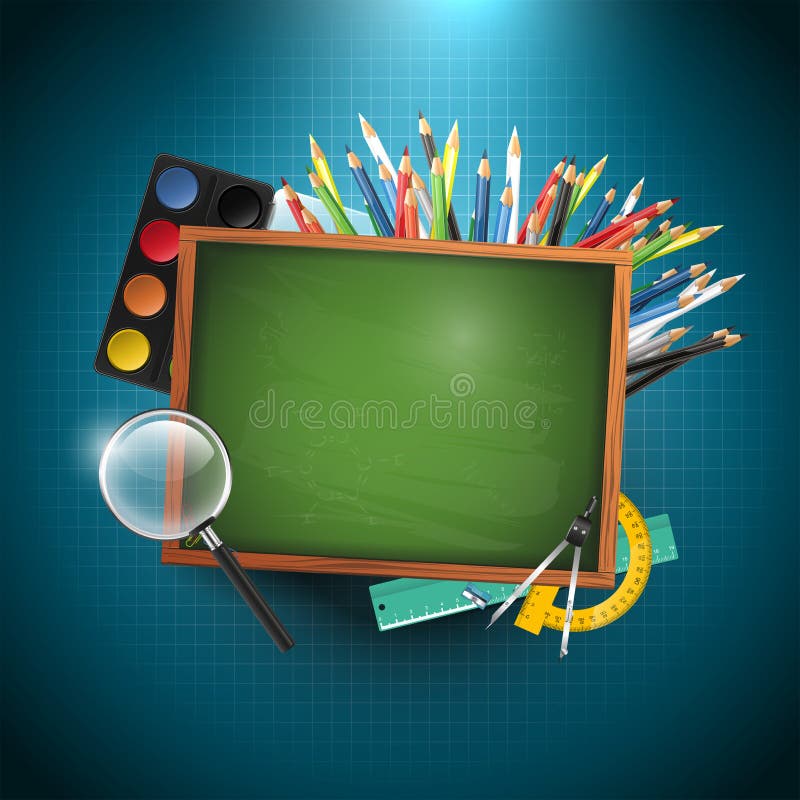 Back To School Background Template. EPS 10 Stock Vector - Illustration ...
