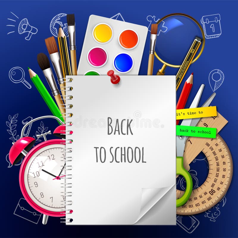 Modern School Background Welcome Back To School with Place for Your ...