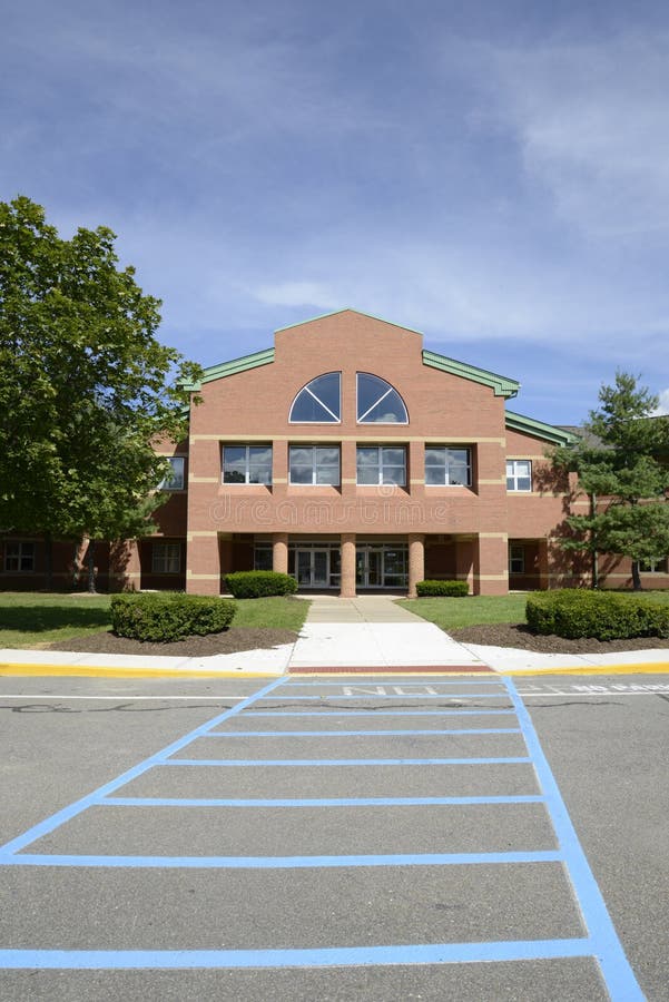 Modern school building stock photo. Image of asphalt - 27207312