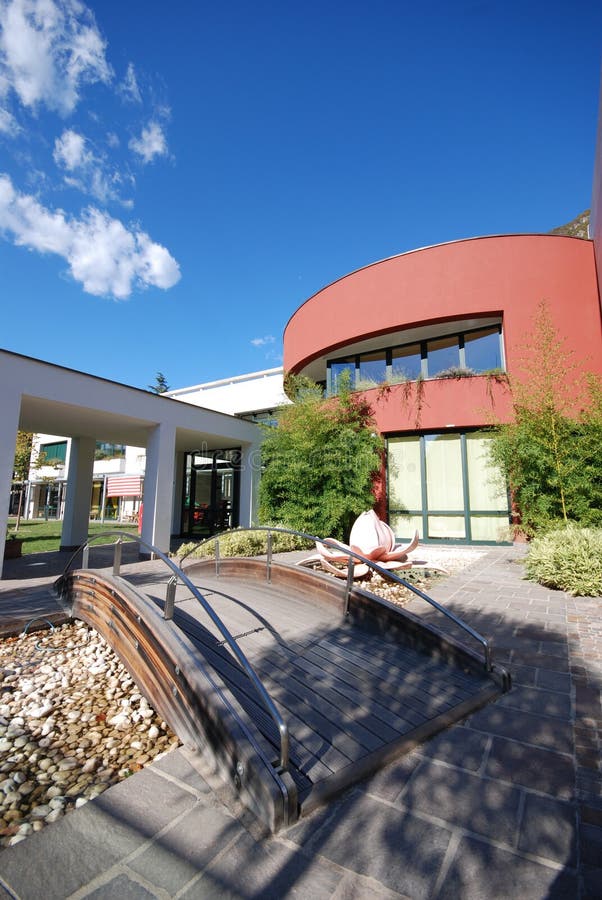 Modern school building stock image. Image of financial - 3688157