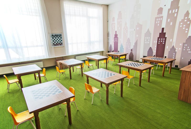 Modern school interior . stock photo. Image of children - 42467416