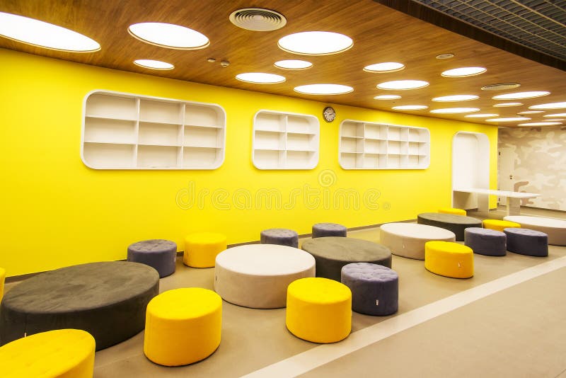 Modern school interior . stock photo. Image of children - 42467416