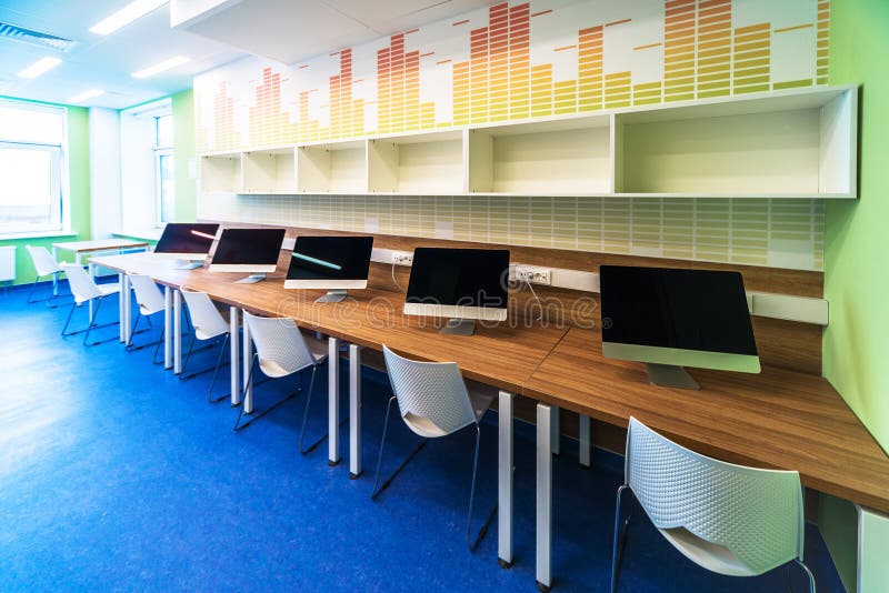 Modern school interior . stock photo. Image of children - 42467416