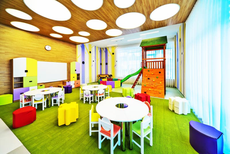 Modern school interior . stock photo. Image of children - 42467416