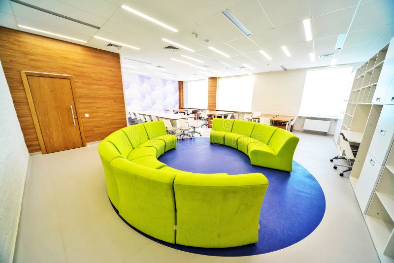 Modern school interior . stock photo. Image of furniture - 42467480