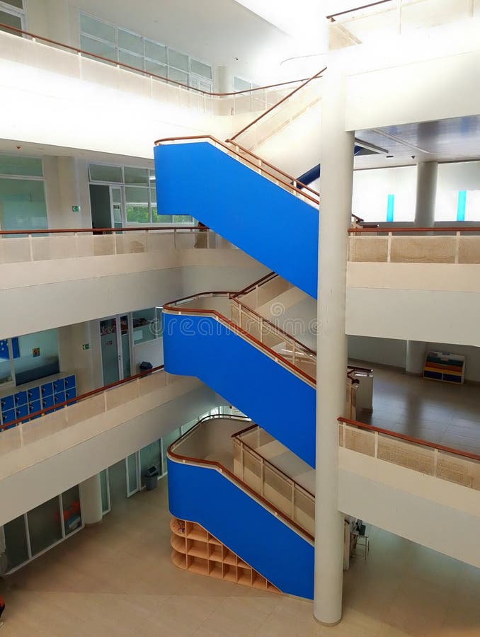 Modern School Staircase in Indonesia Editorial Stock Image - Image of ...