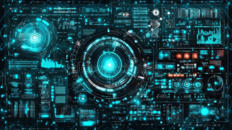 Modern Sci-fi Illustration of a Head Mounted Display, Designed To Be ...