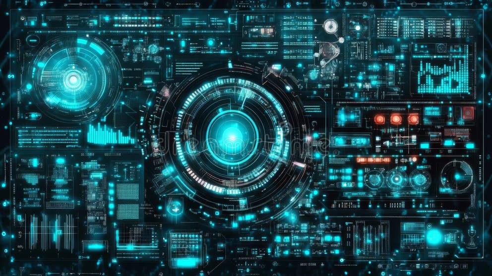 Modern Sci-fi Illustration of a Head Mounted Display, Designed To Be ...