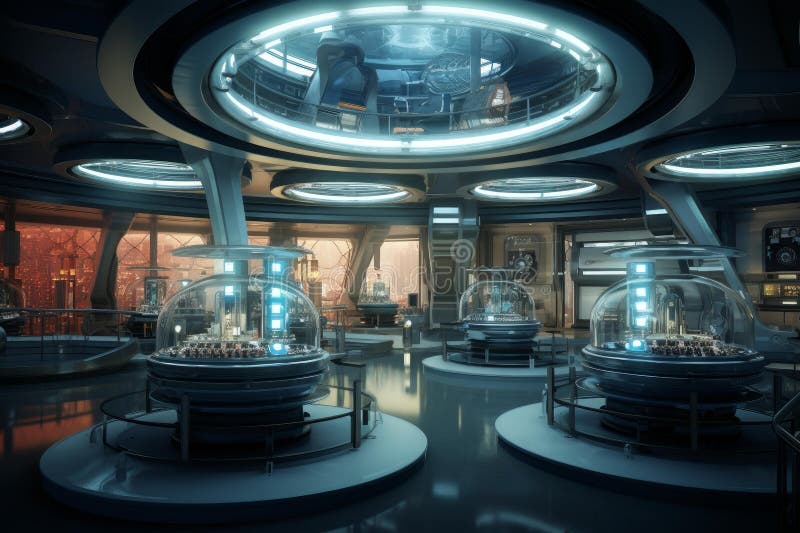 Futuristic Laboratory Interior with Advanced Technology Stock Image ...