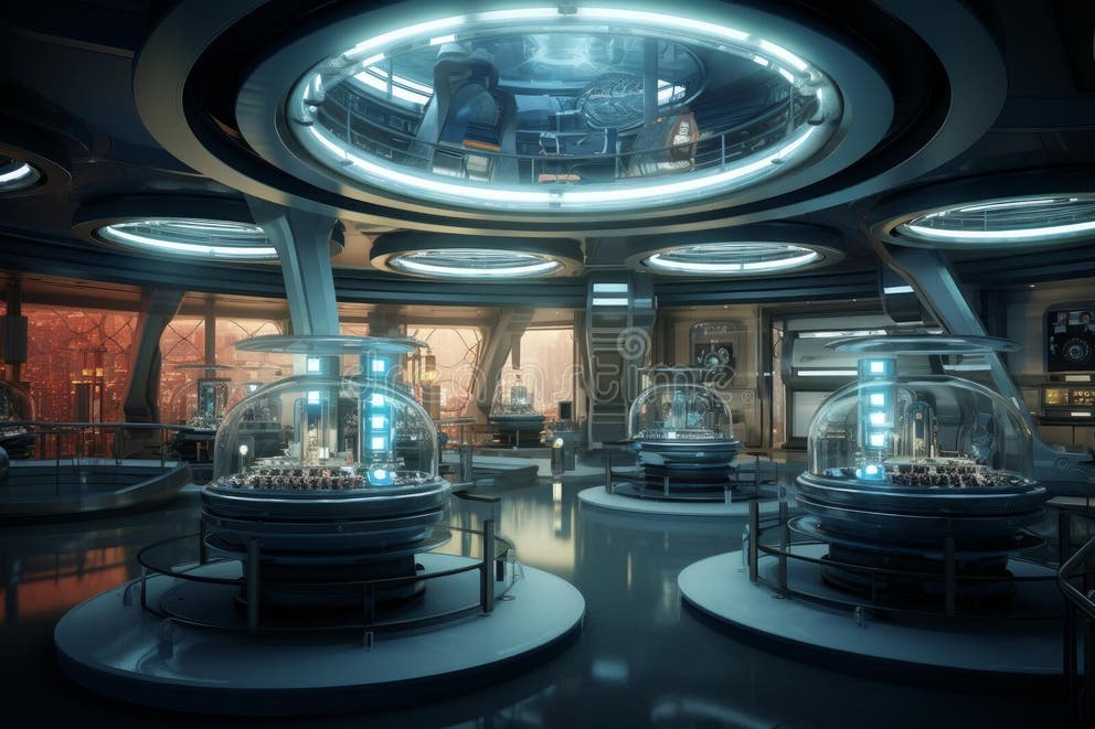 Futuristic Laboratory Interior with Advanced Technology Stock Image ...
