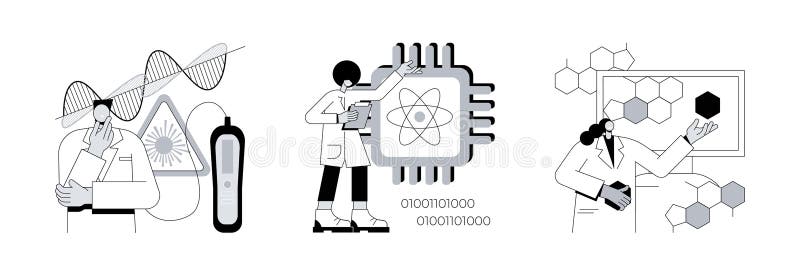 Modern Science Abstract Concept Vector Illustrations. Stock Vector ...