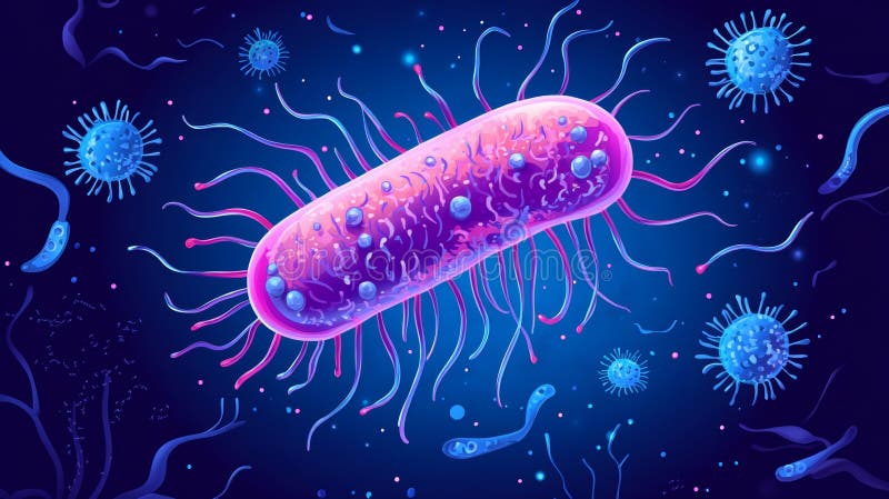 Modern Science, Biology Poster Polygonal Design with Bacteria ...