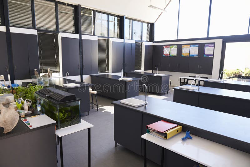Modern Science Classroom in an Elementary School Stock Image - Image of ...