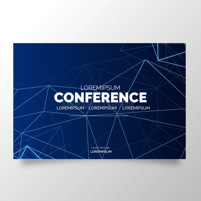 Modern Science Conference with Abstract Lines Design Illustration Stock ...