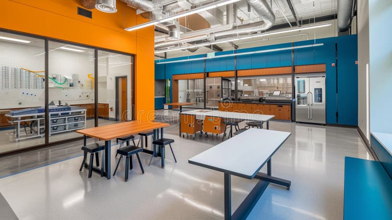 Modern Science Discovery Lab Interior. Generative Ai Stock Illustration ...