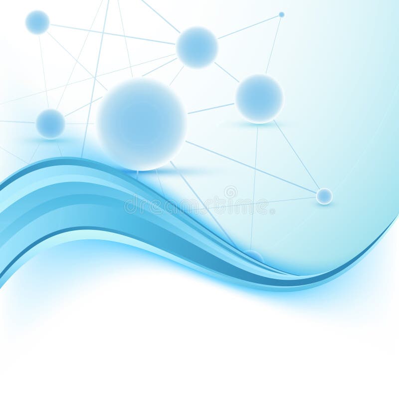 Modern Science Folder Swoosh Blue Template Stock Vector - Illustration ...