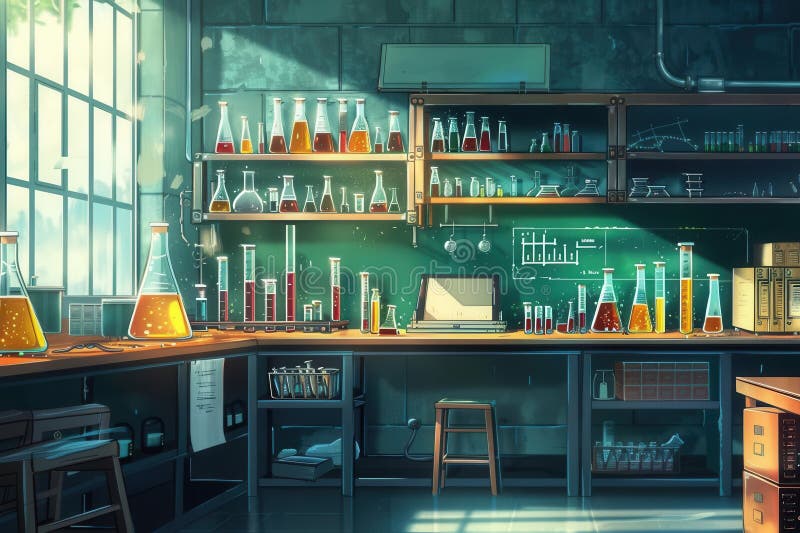 Modern Science Lab. Futuristic Technology Concept Stock Illustration ...