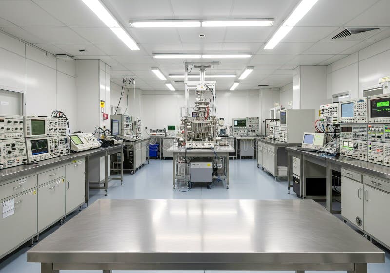Modern Science Lab, Laboratory Background Stock Illustration ...