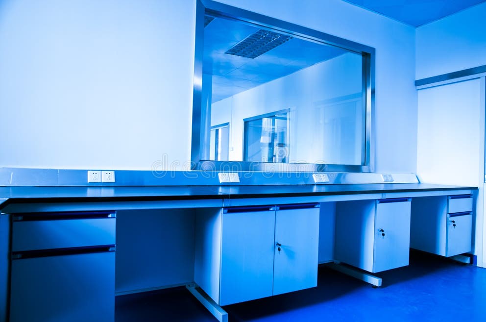 Modern science laboratory stock image. Image of banisters - 23766619