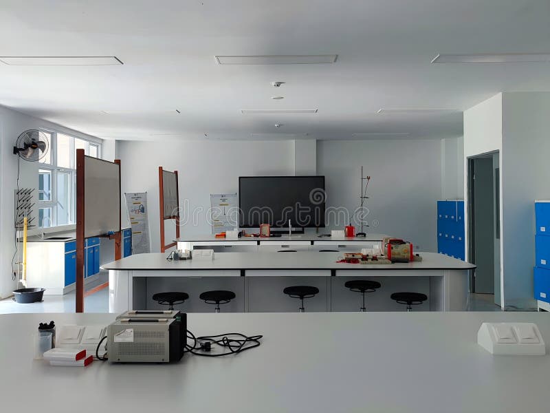 Modern Science Laboratory with Several Equipments Stock Photo - Image ...