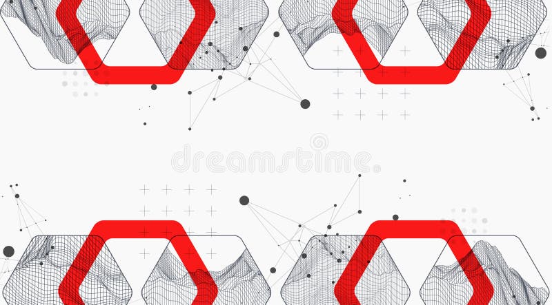 Modern Science or Technology Abstract Background Using Hexagonal Shapes ...