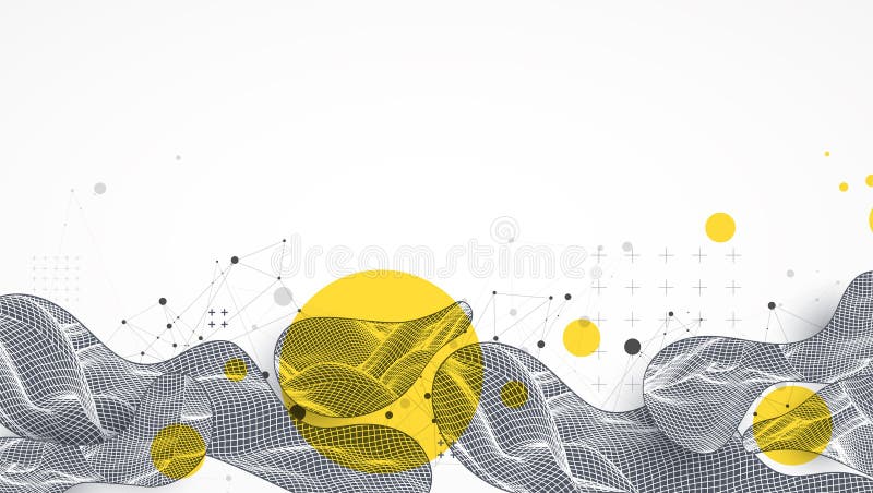 Modern Science or Technology Spot Elements. Trendy Abstract Background ...