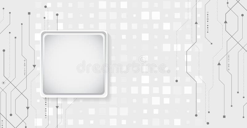Modern Science Vector Presentation. Abstract Square and Circuit Board ...