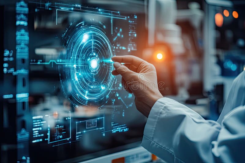 Modern Scientific Lab with Advanced Microwave Emitter Devices, Set ...