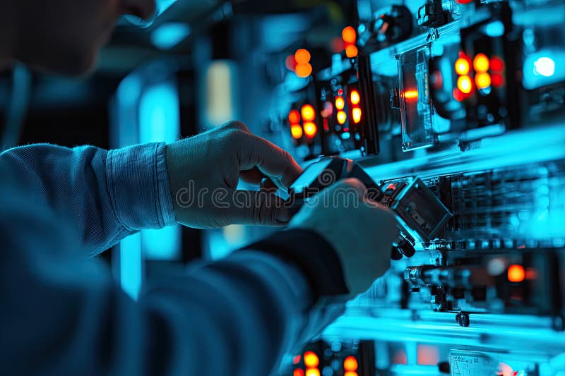 Modern Scientific Lab with Advanced Microwave Emitter Devices, Set ...