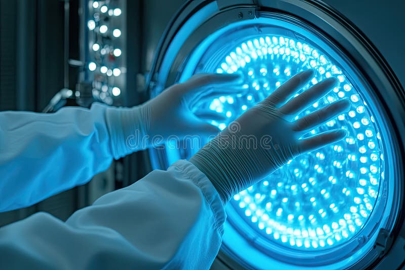 Modern Scientific Lab with Advanced Microwave Emitter Devices, Set ...