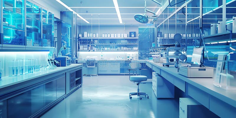 Modern Scientific Laboratory Interior with Equipment Stock Image ...